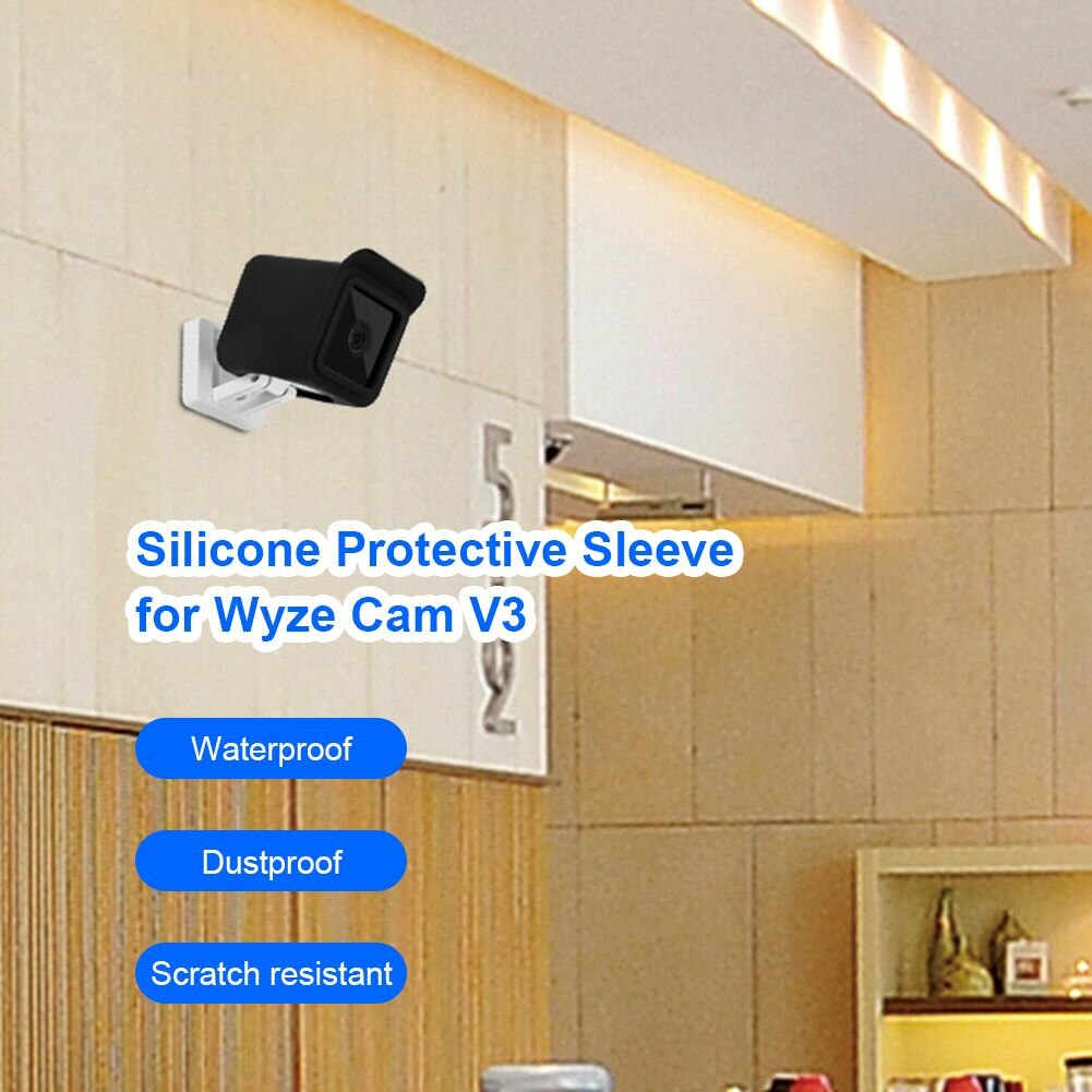 Силиконовый чехол для камеры безопасности Wyze Cam V3, защитный, черный, 2 шт.