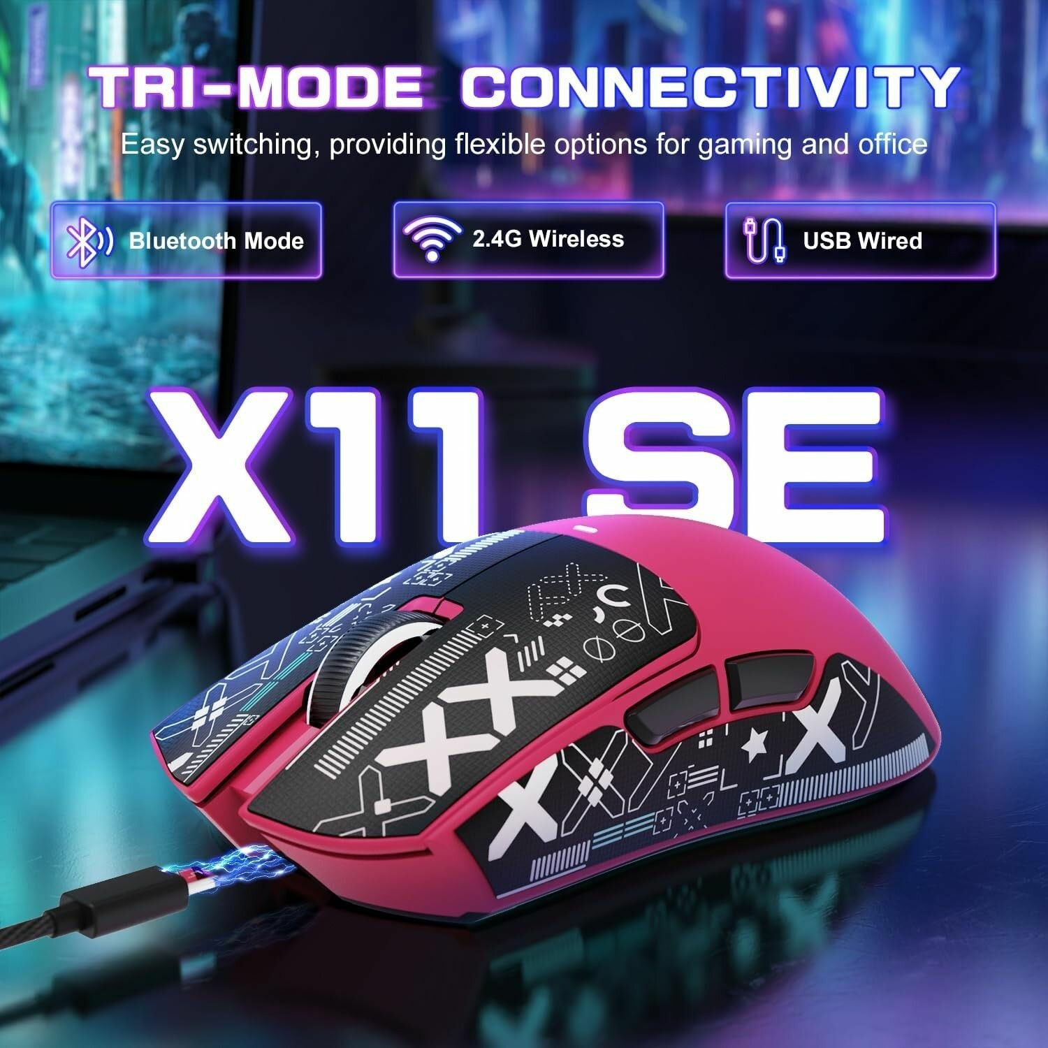 Легкая беспроводная игровая мышь ATTACK SHARK X11SE