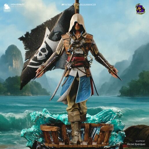 Сборная модель Edward Kenway, 316мм, 1/8 для покраски