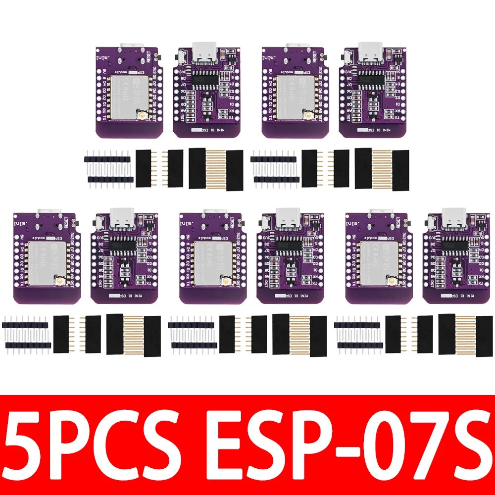 5PCS D1 MINI ESP-07S плата