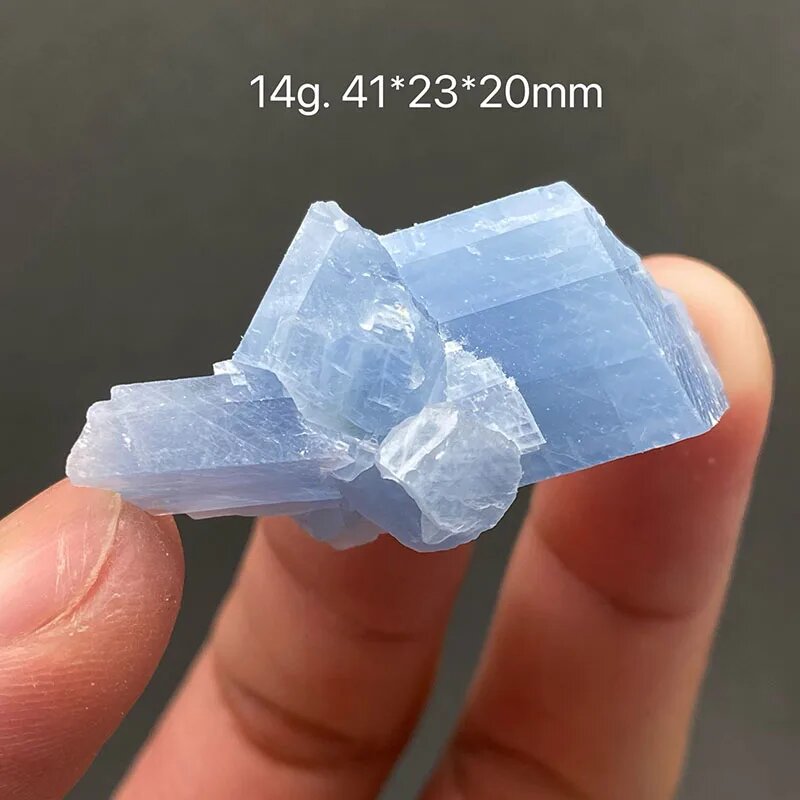 Синий колонный прозрачный кальцит WETFGTNM 14