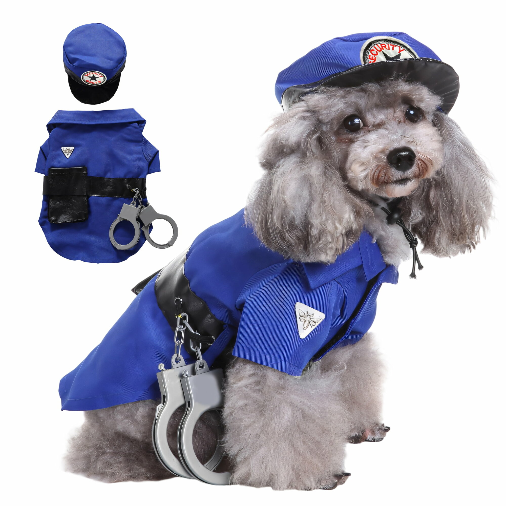GASTROPOD Костюм на Хэллоуин для собак, Полицейская форма для собак, Полиэстер, Размер L