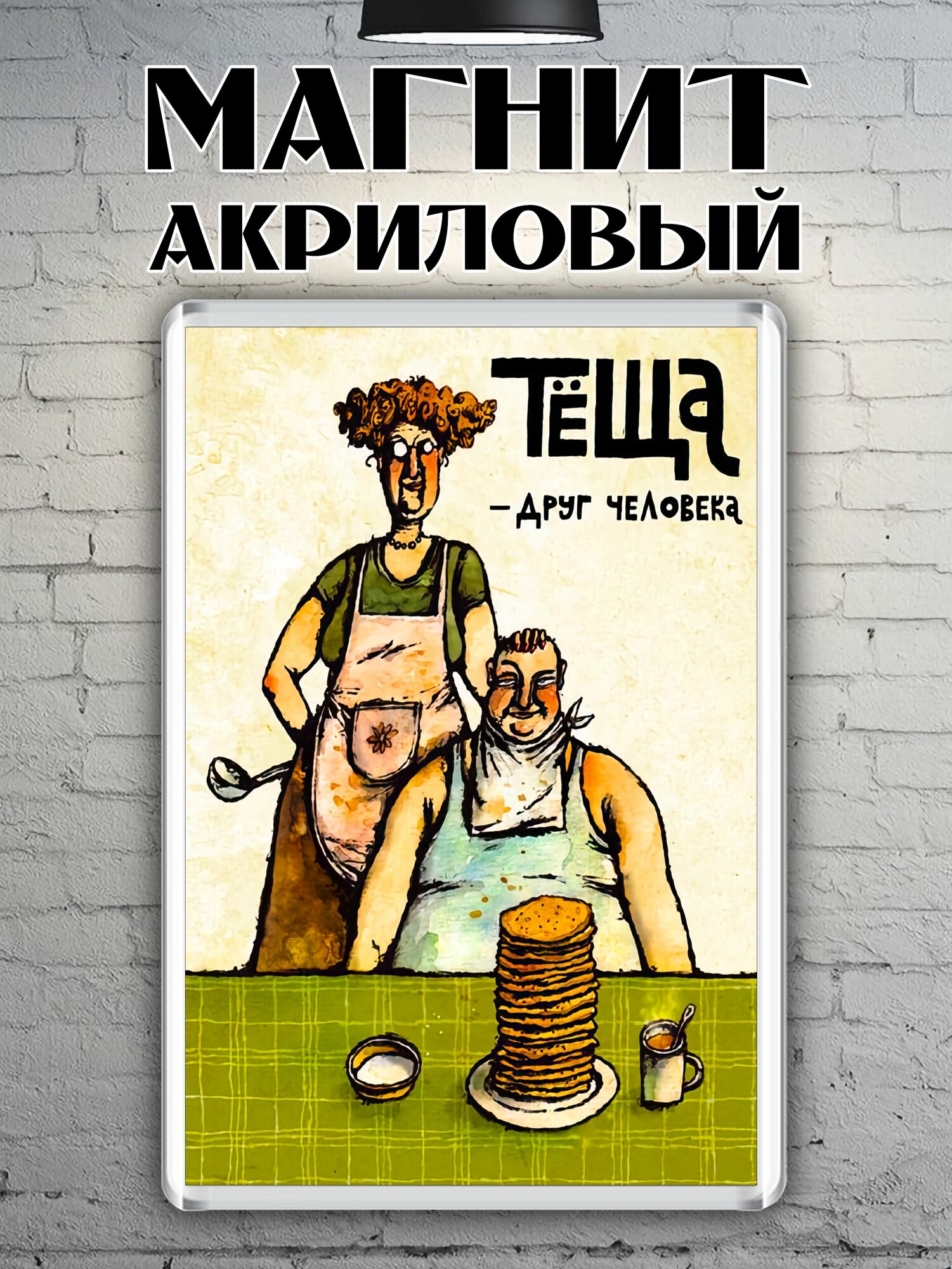 Магнит на холодильник "Теща друг человека"