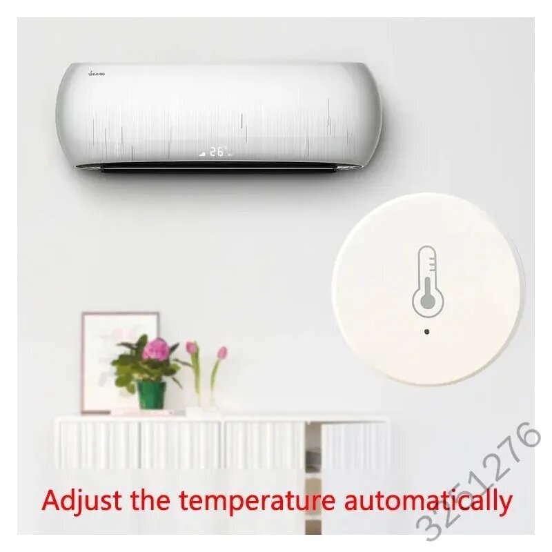 Комплект из 4 датчиков умного дома Zigbee Tuya для измерения температуры и влажности, для работы с Алисой — фото 1
