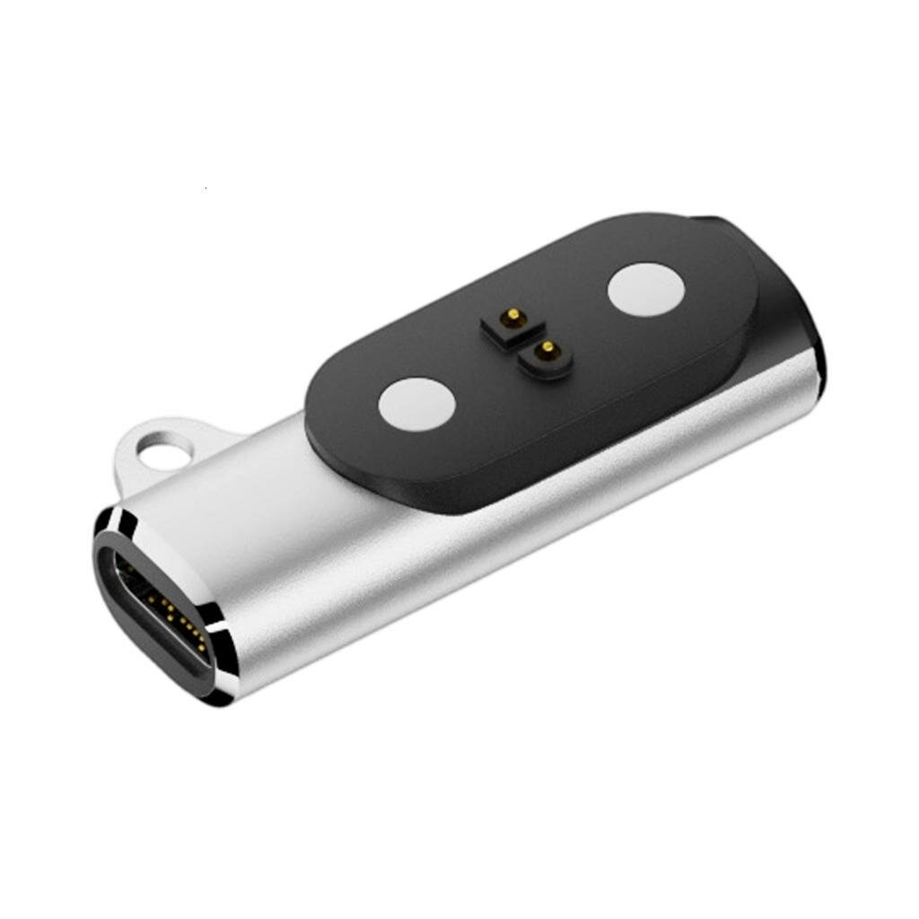 Магнитный USB-C-разъём для зарядки наушников, Серебро - 2-контактный