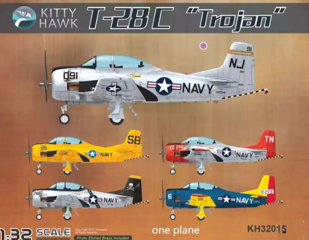 KittyHawk 32015 1/32 T-28C "Trojan" New Модель сборки самолёта Военный самолет