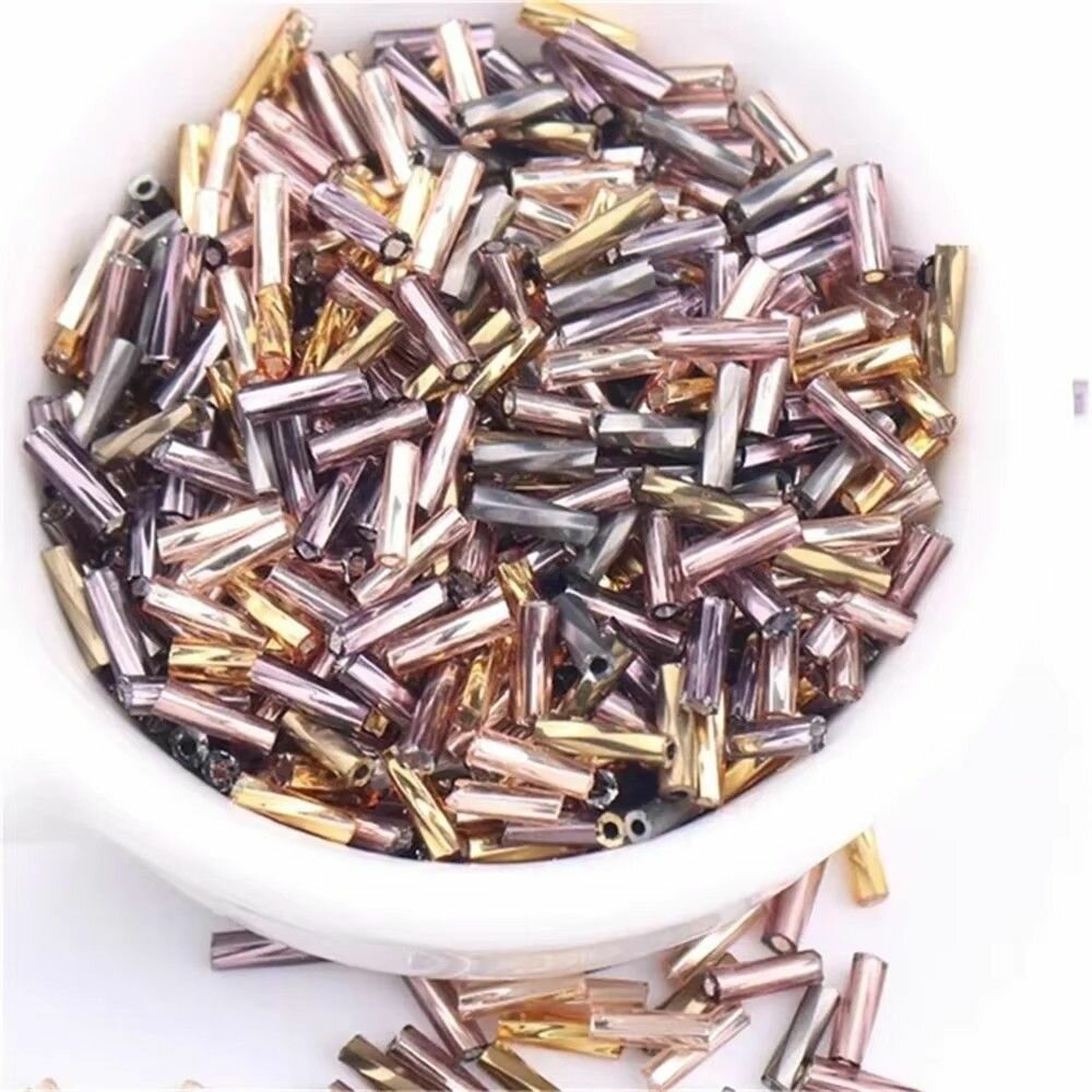 300 11 / 0 трубчатых шариков 2х6 мм скрученных стеклянных шариков