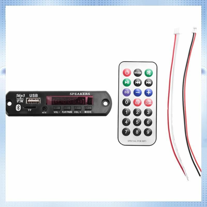 Bluetooth 12 - MP3 WMA декодер доска аудио модуль FM AUX USB TF радио совместим с автомобиля удаленный музыкальный динамик