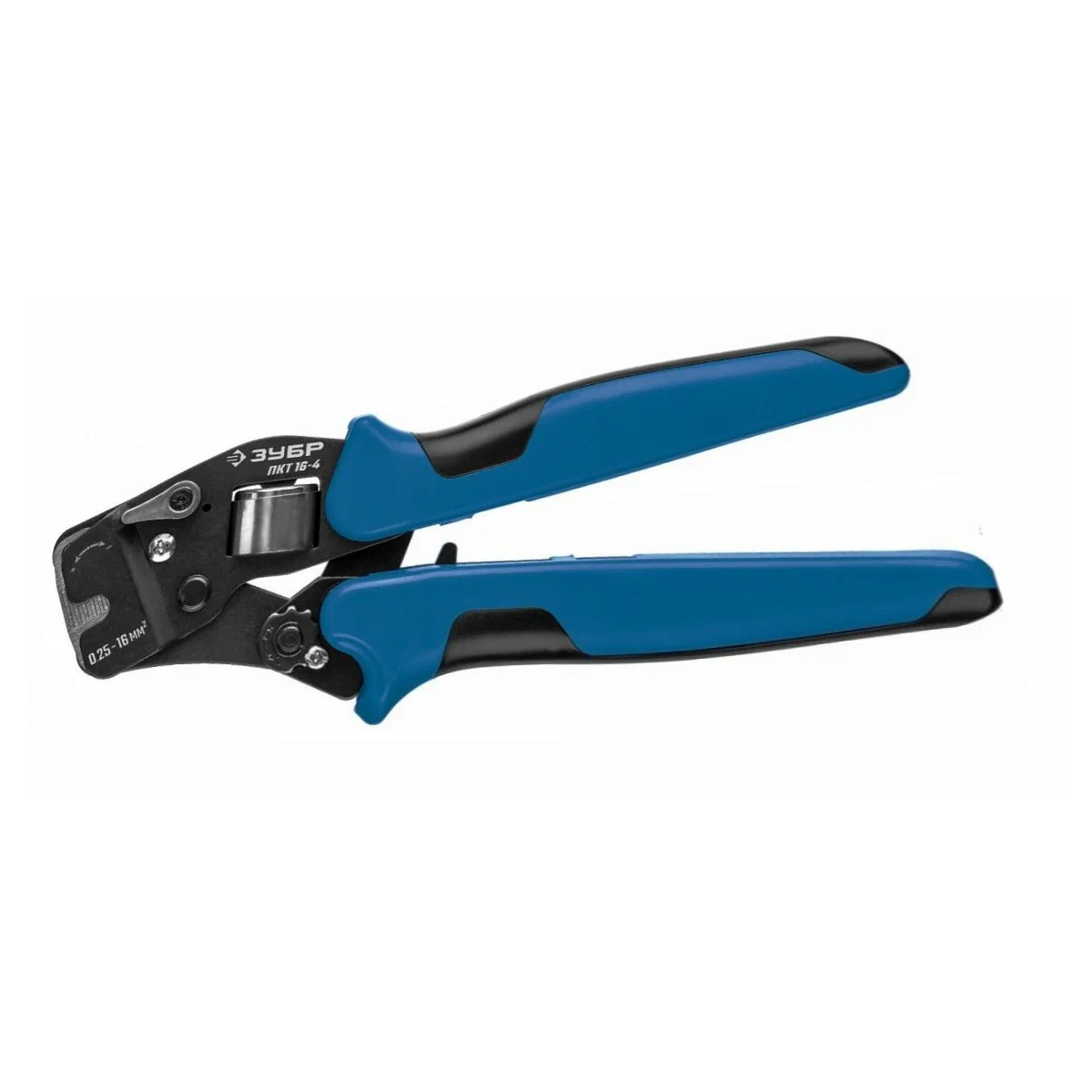 Торцевые пресс-клещи ЗУБР 22694, черно-синие 0.25 - 16 мм. кв, для втулочных наконечников