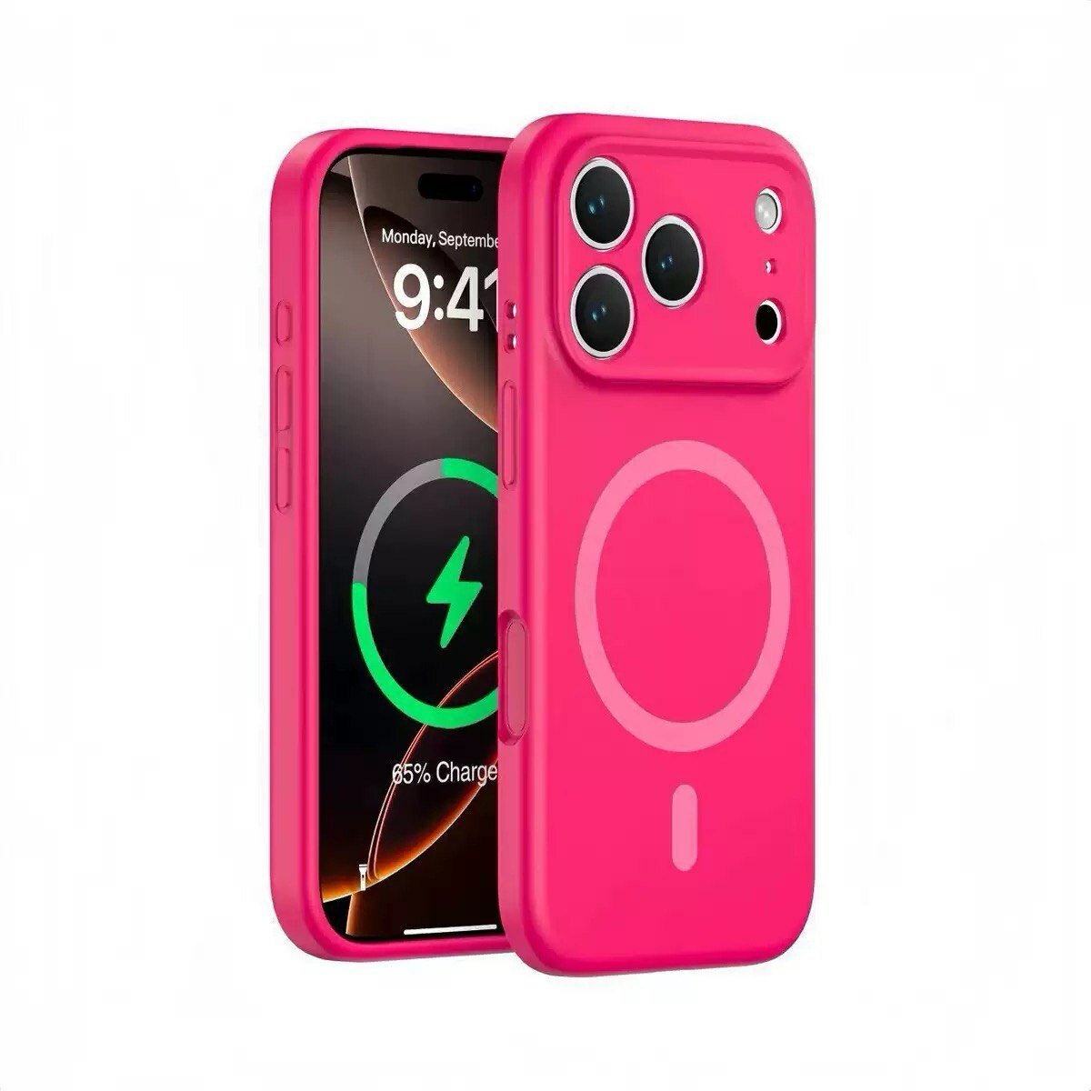 Чехол Vivid Vortex для Apple iPhone 17 Pro (айфон 17 про) совместимый с MagSafe (магсейф), противоударный, розовый