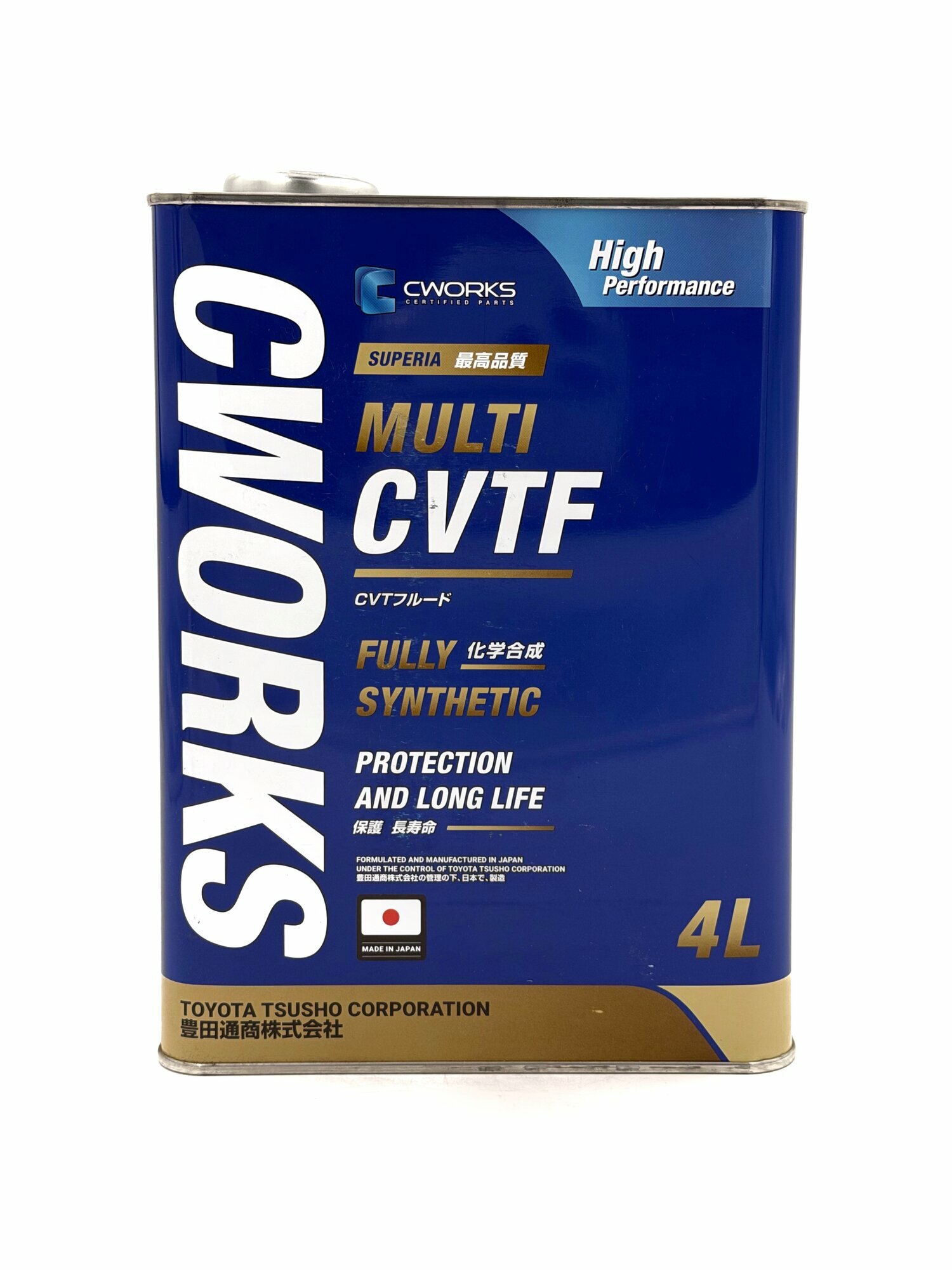 Масло трансмиссионное CWORKS SUPERIA MULTI CVTF, 4 литра, для авто