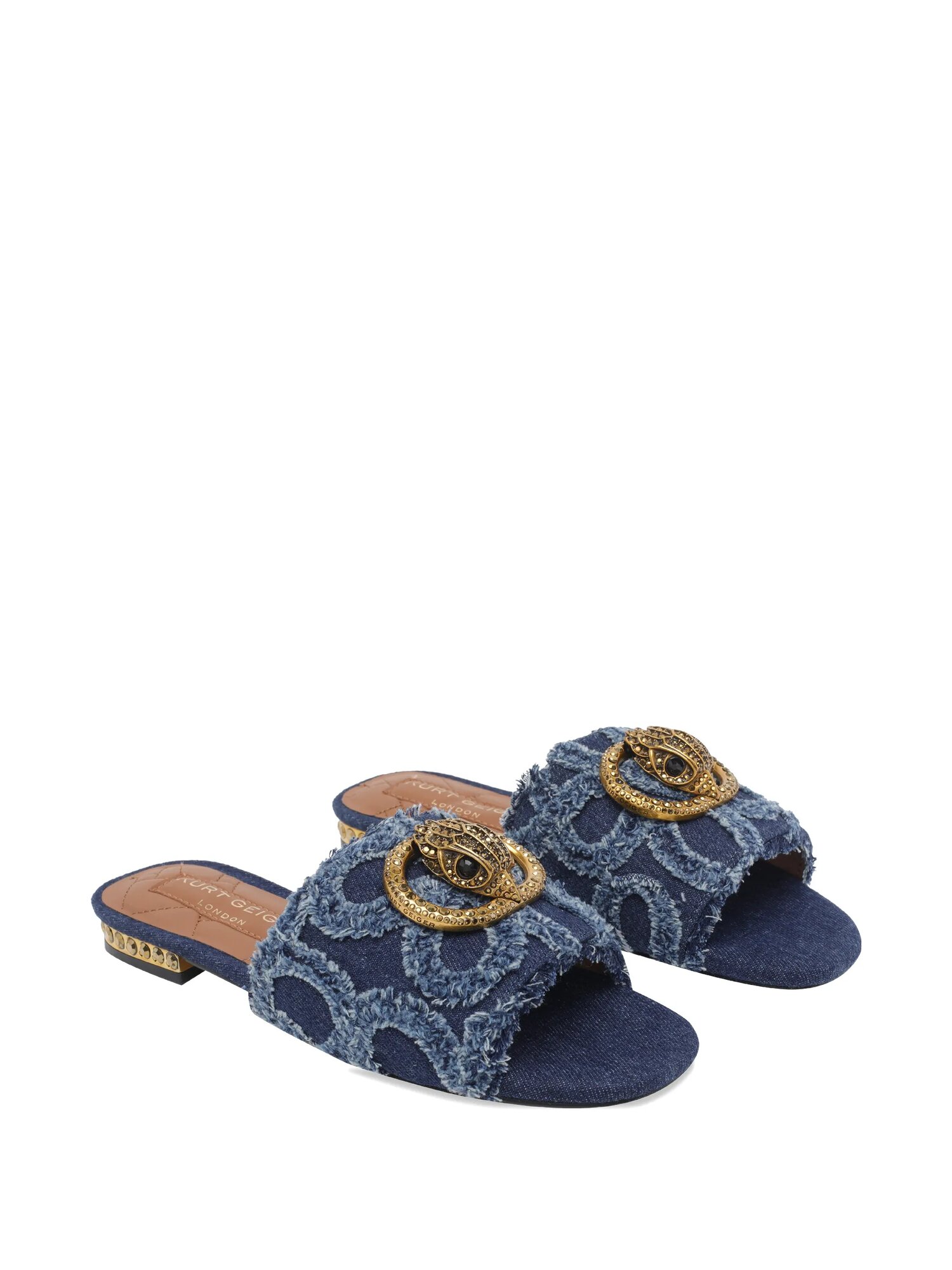Босоножки KURT GEIGER Frontal logo sandals, размер 37, blue — фото 1