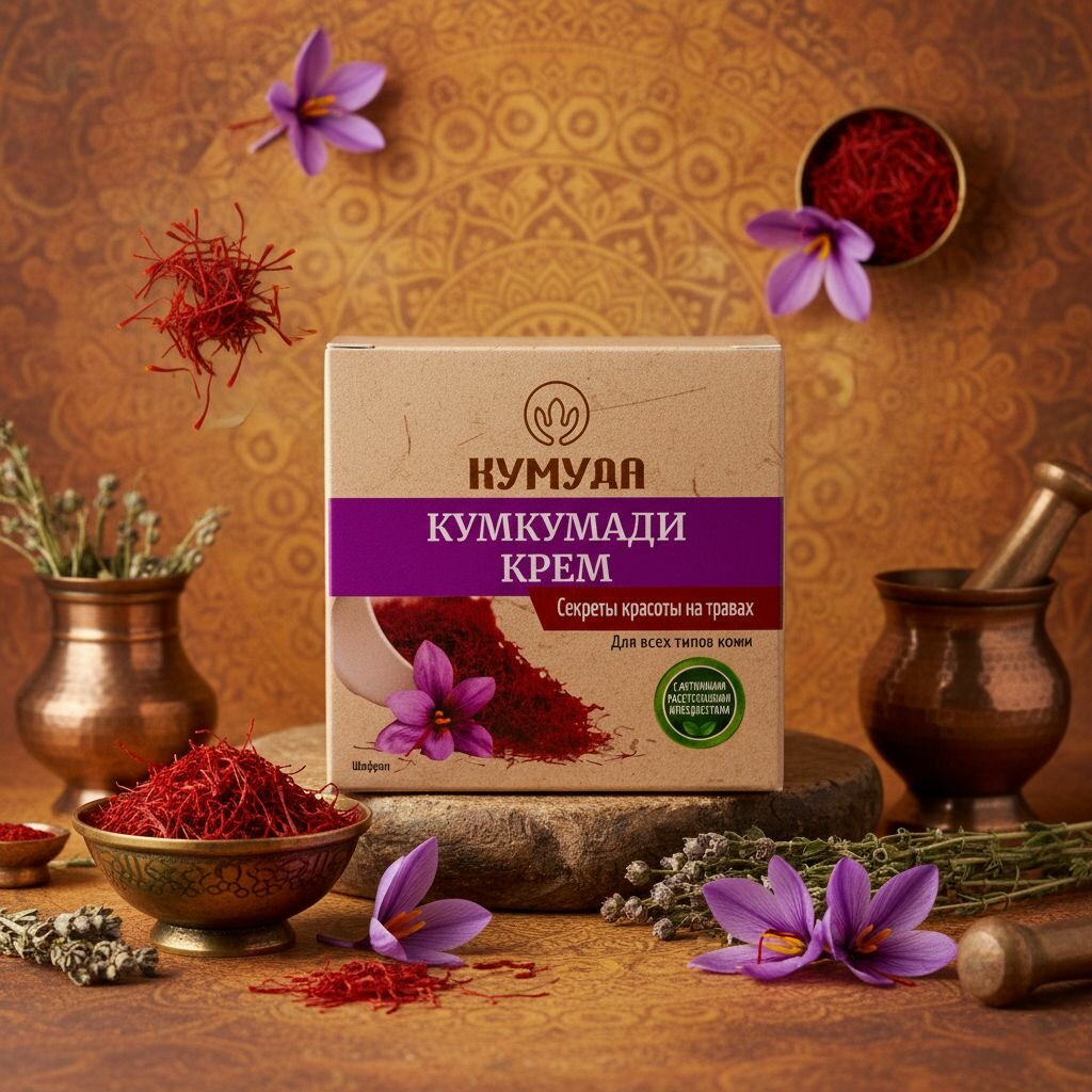 Kumuda Натуральный индийский крем Кумкумади