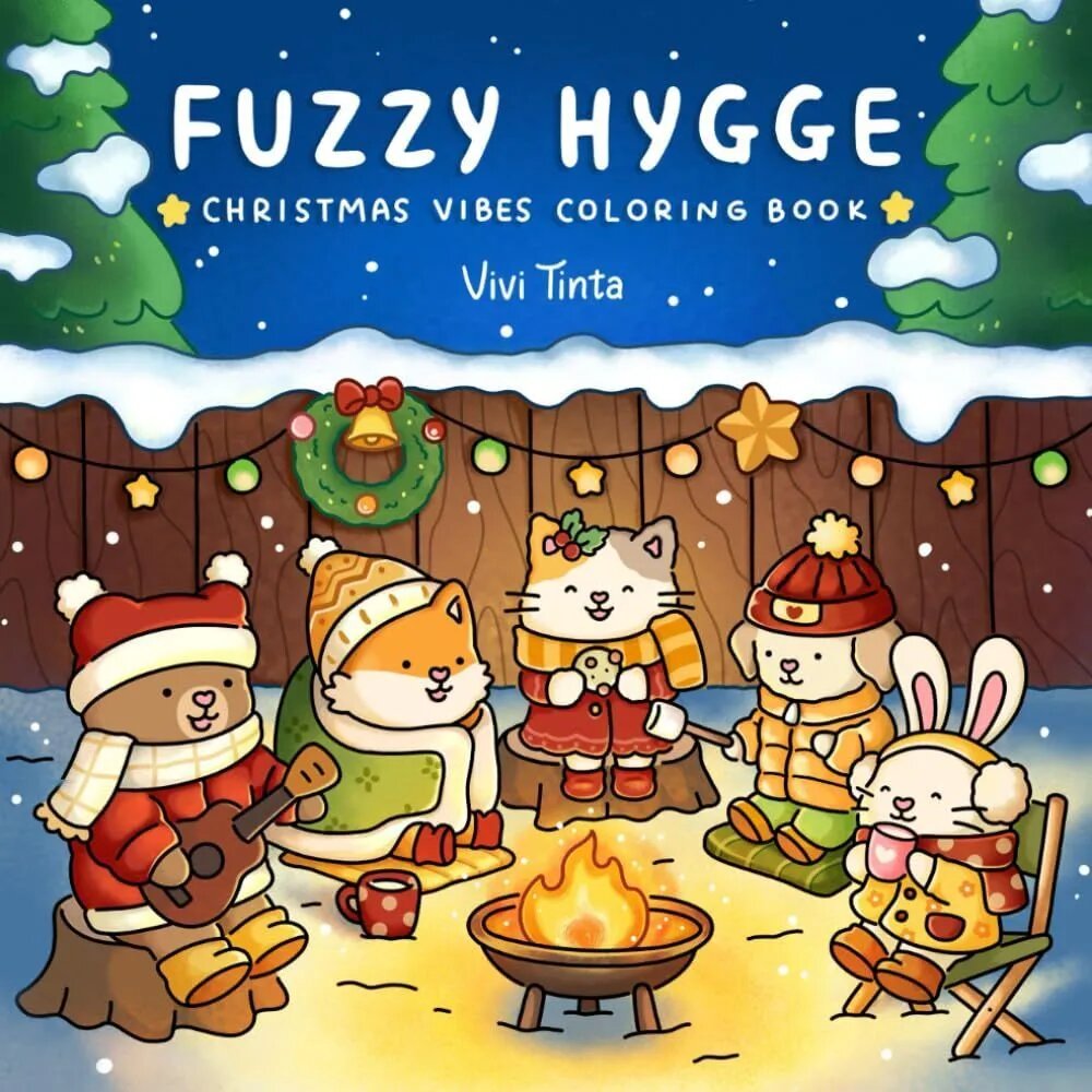 Раскраска антистресс для взрослых и подростков Coco Wyo - Fuzzy hygge christmas