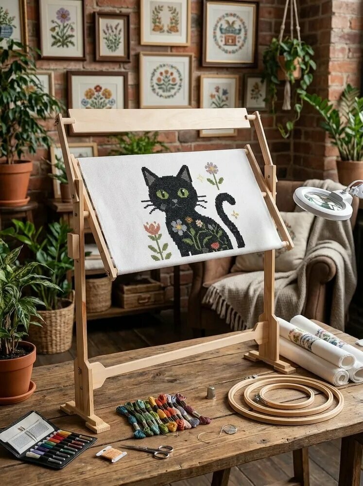 Станок для вышивания пяльцы напольные