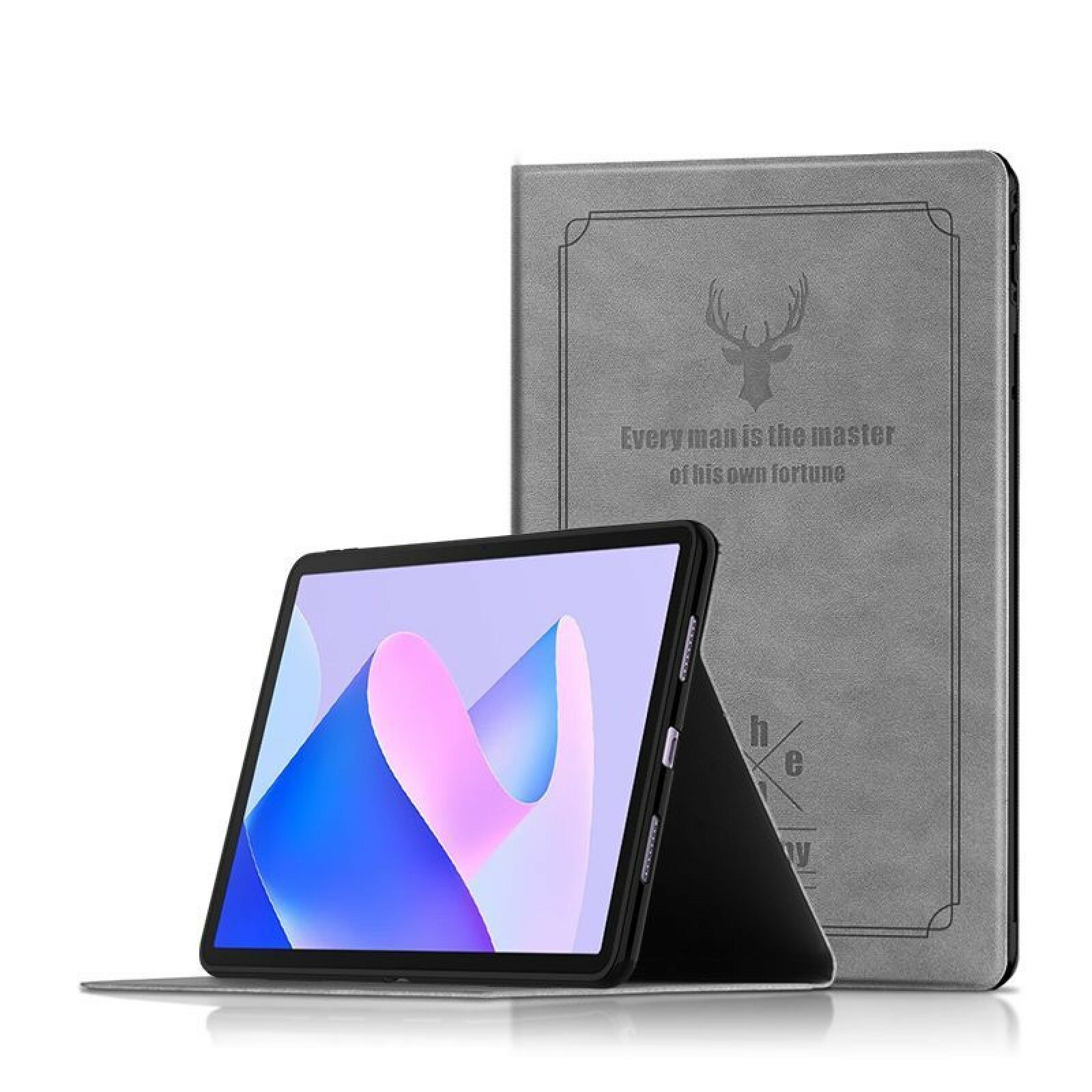 Чехол-книжка MyPads для Huawei MatePad 11 (2023) 11' DBR-W00 DBR-W10 текстурированный серый