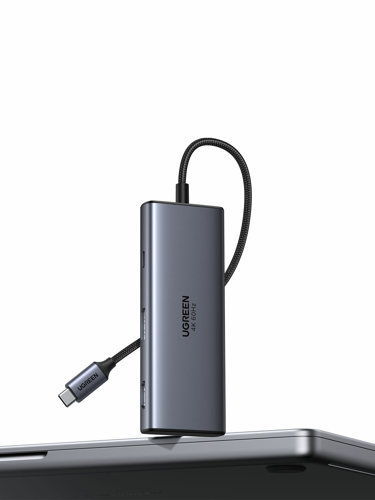 Хаб UGREEN CM498 (75902) 7-in-1 USB-C Hub With HDMI&DP&2*USB-C&2*USB-A&USB-C PD. Цвет: серый космос