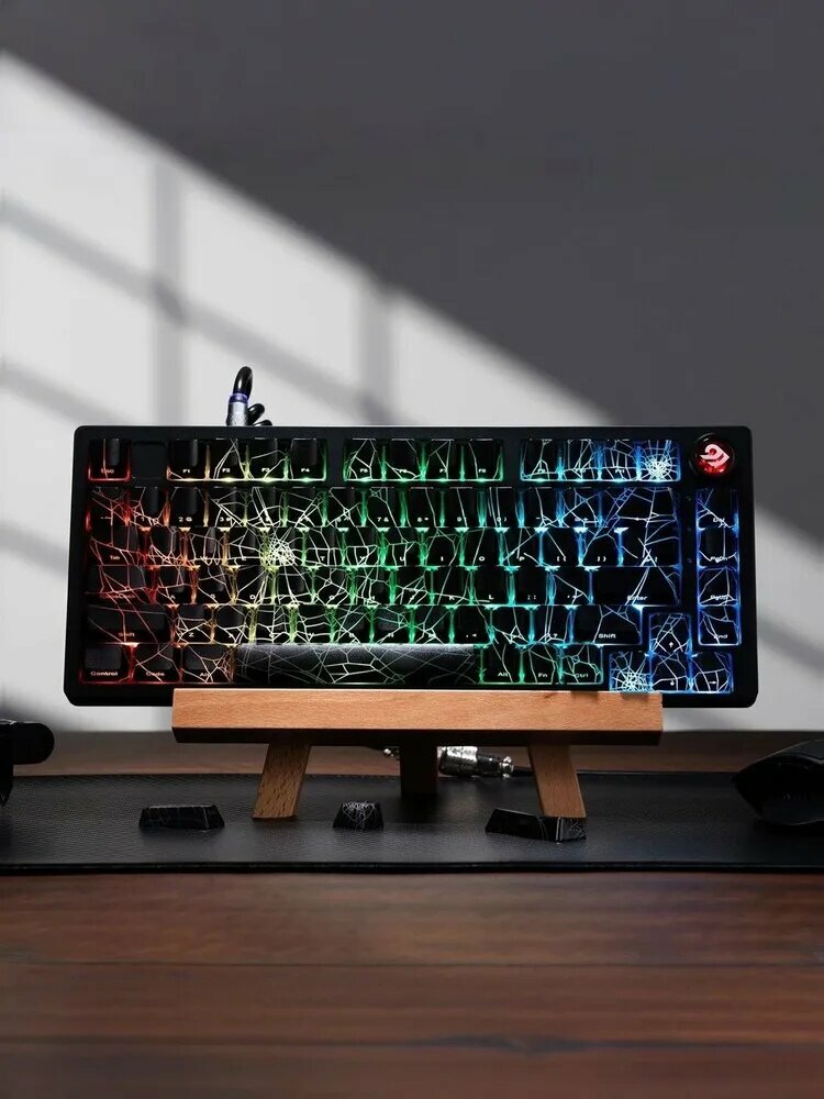Кейкапы для механической клавиатуры XVX SPIDER WEB 2.0, 118 Keys, Black, OEM, IMD