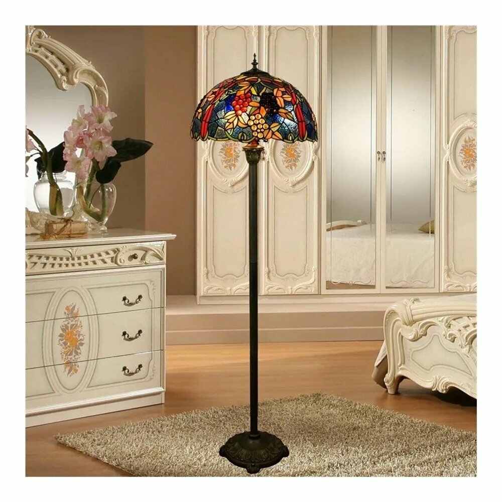 Европейский витражный торшер Тиффани