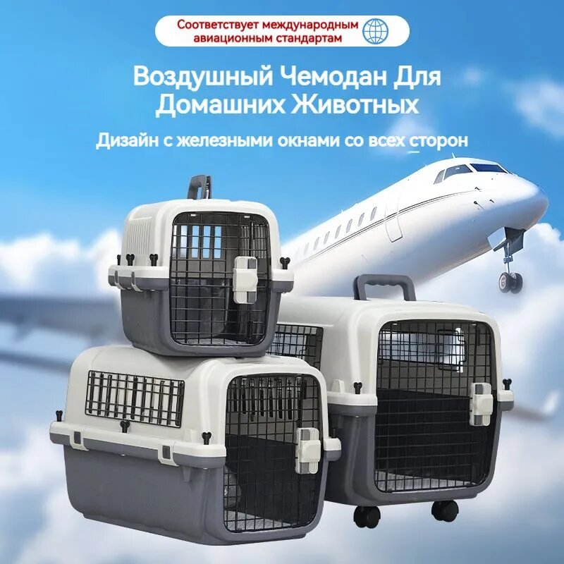 Пластиковая переноска для кошек, 60 х 40 х 40 см