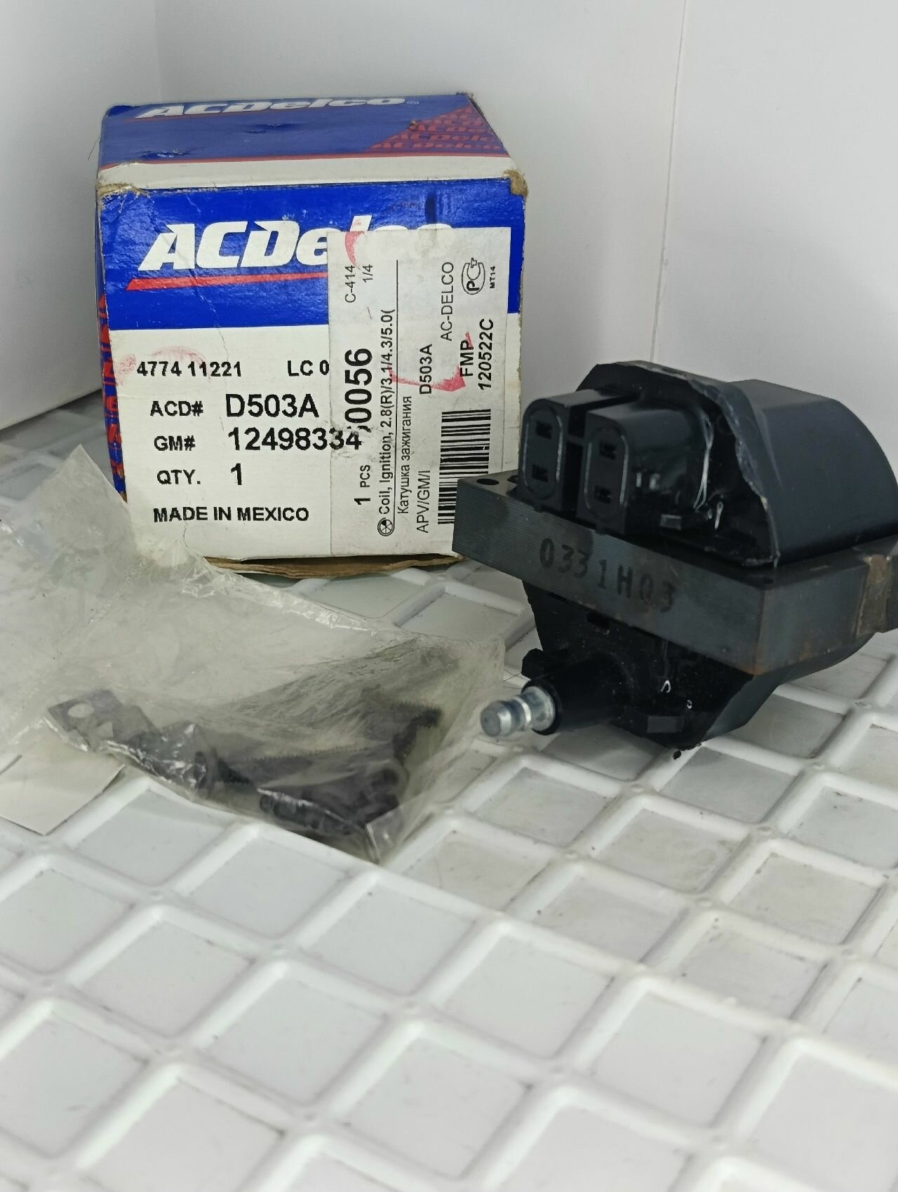 Катушка системы зажигания AC Delco D503A 12498334 DAEWOO/GM/Chevrolet/Cadillac