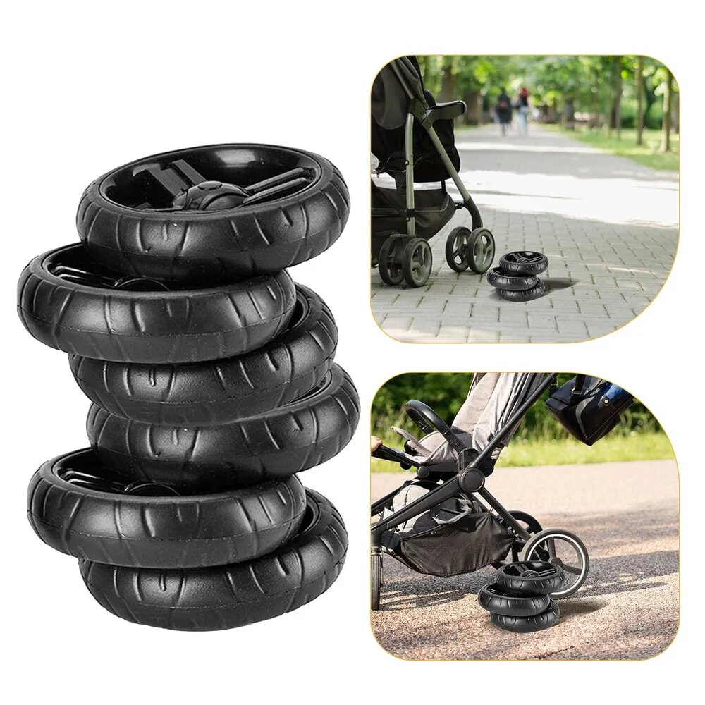 Замена чёрных колёс для детской коляски из износостойкого эва, набор из 8 направляющих колёс диаметром 5,5 дюйма