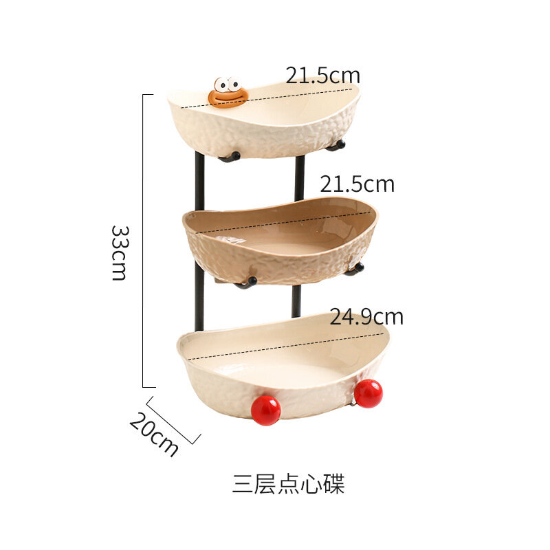 Акриловый многоярусный поднос для фруктов, креативный трехъярусный поднос, простой домашний поднос для конфет, элитный поднос для стойки ресепшн.