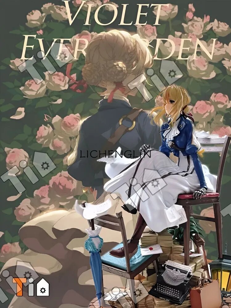 Аниме фигурка-Violet Evergarden-Вайолет Эвергарден-24X24X32.5CM