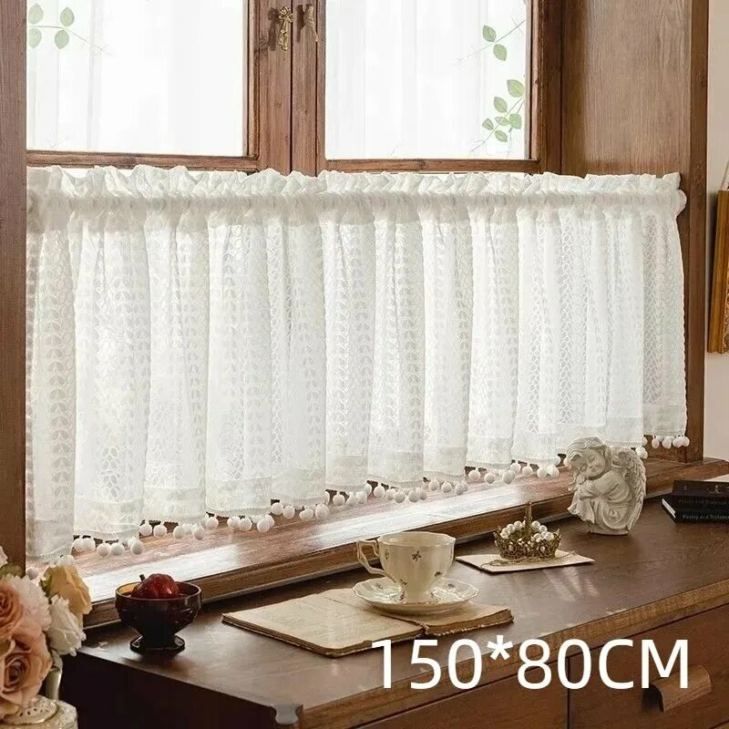 Штора портьера 150х80 см белый