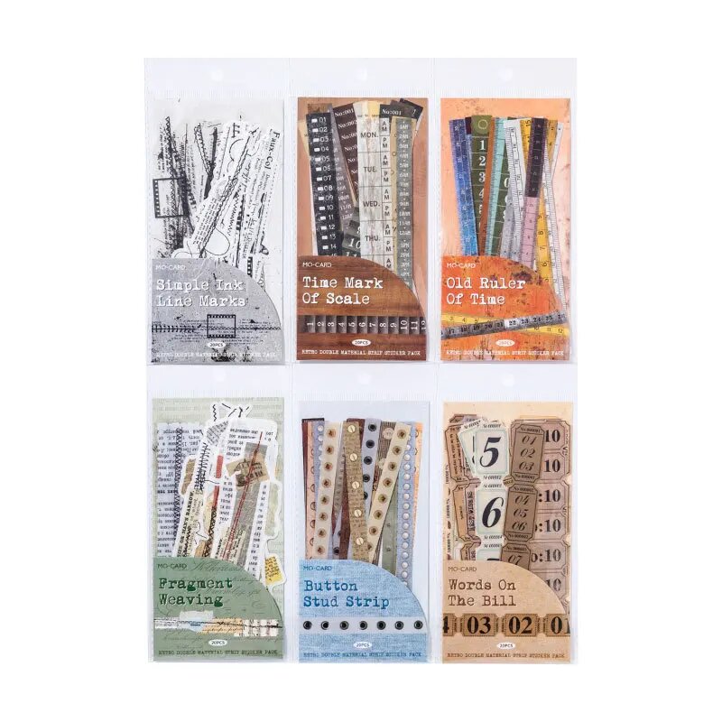 Набор стикеров JIANWU Time Line Series, set of 6