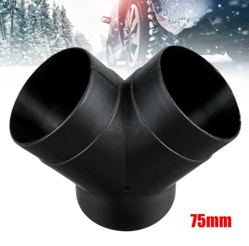 Автомобильный обогреватель 75 мм, воздуховод на вентиляционное отверстие, выхлопной Соединитель с двойным регулирующим клапаном для дизельного парковочного отопителя Webasto