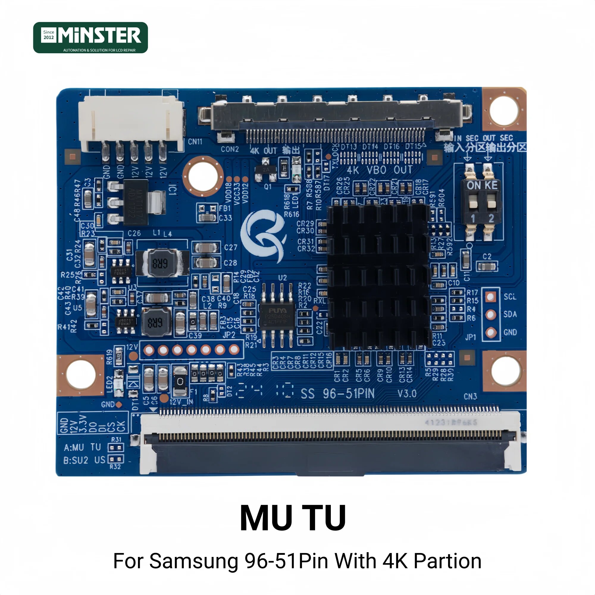 Конвертер LVDS VBYONE 96Pin-51Pin для экрана Samsung 4K MU TU QK-72339E
