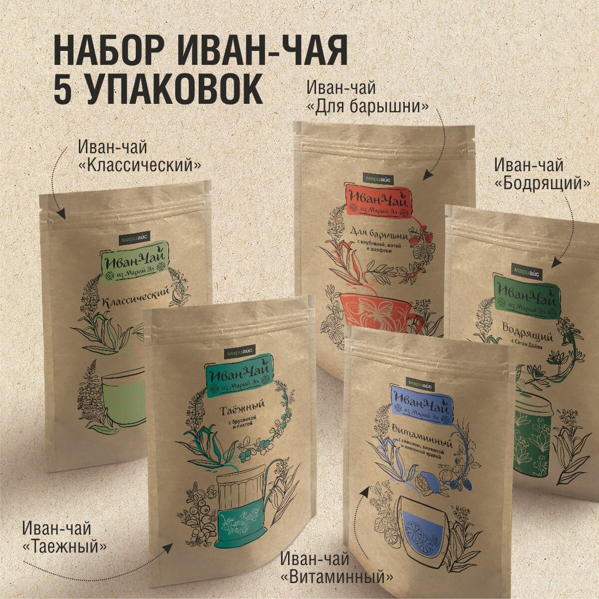 Набор 5 видов Иван - Чая МариАйс