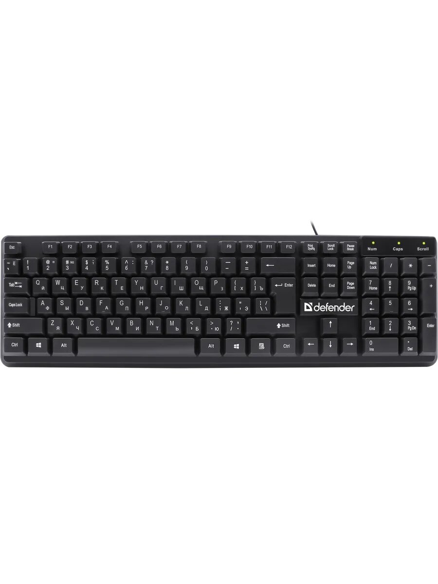 45559 / Клавиатура Defender Symbol HB-559, USB, черный (45559)