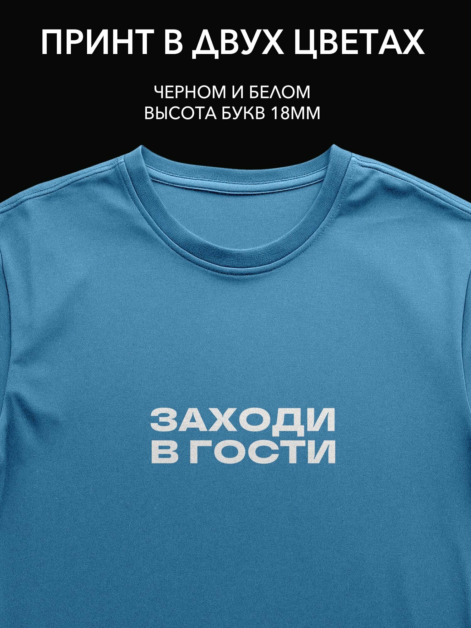Термопринт надпись на одежду "Заходи в гости" - стильный принт для футболок, худи и свитшотов в модном магазине вашего города!