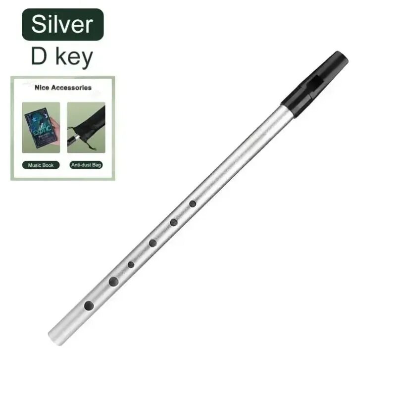 Оловянный свисток (Tin Whistle) 6 отверстий, строй C/D для традиционной ирландской музыки