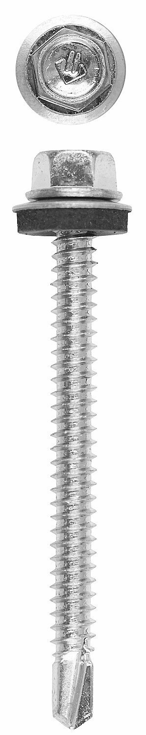 ЗУБР СКМ, 100 х 6.3 мм, цинк, 500 шт (9,2 кг.), кровельный саморез, Профессионал (4-300310-63-100)