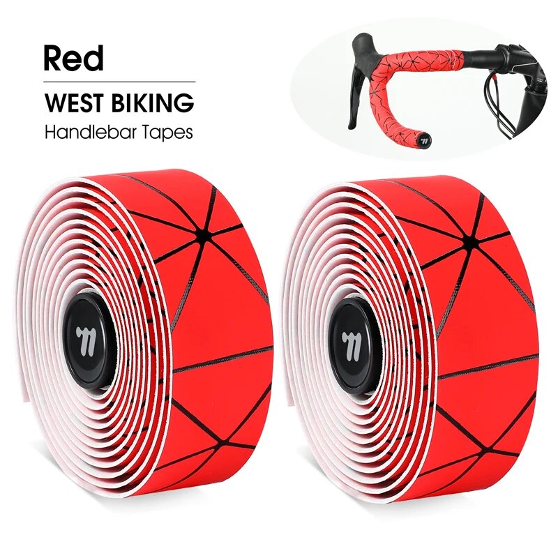 Лента для руля велосипеда West Biking, Красный