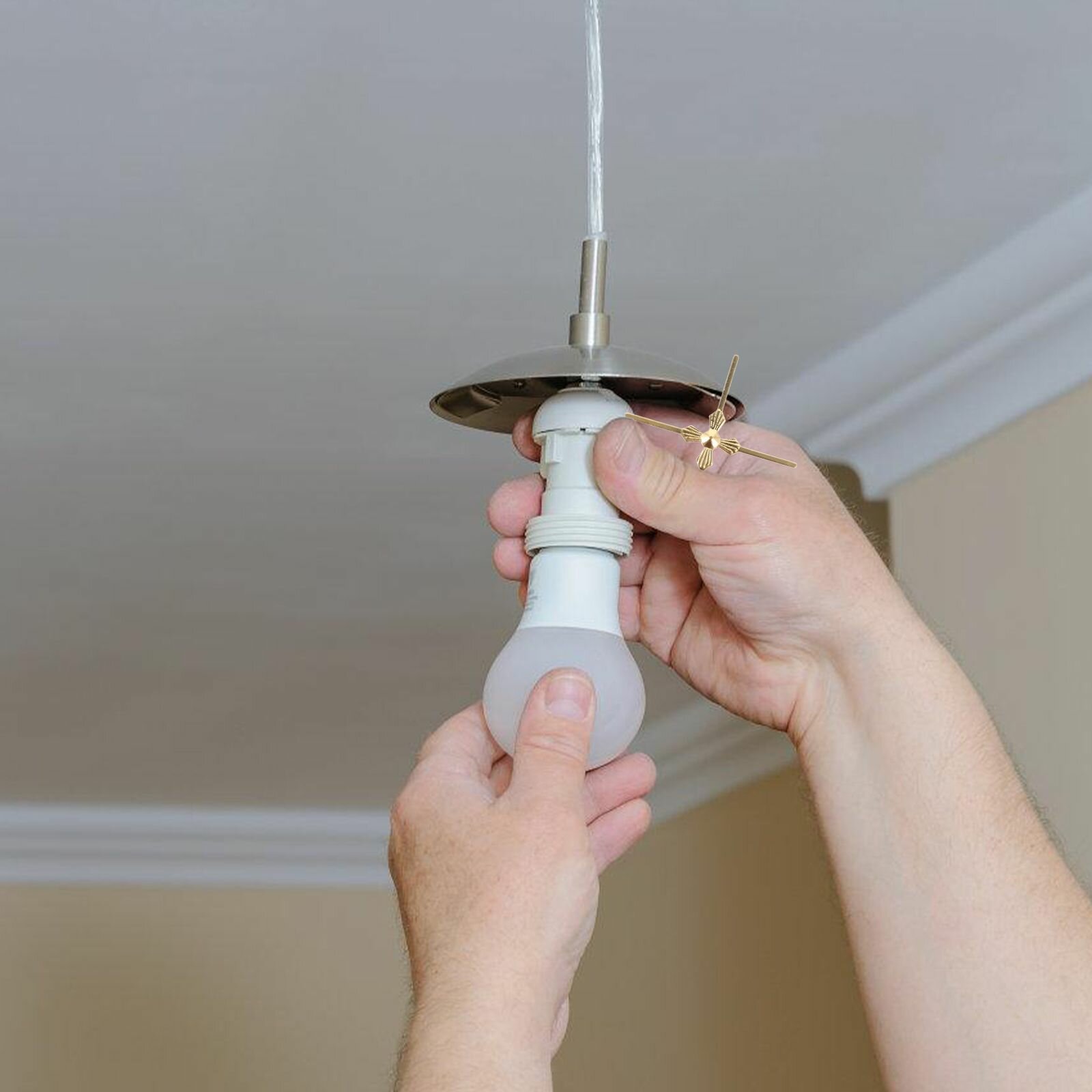 Крестовой металлический фиксатор для декора светильников из меди золотистый, 100 шт