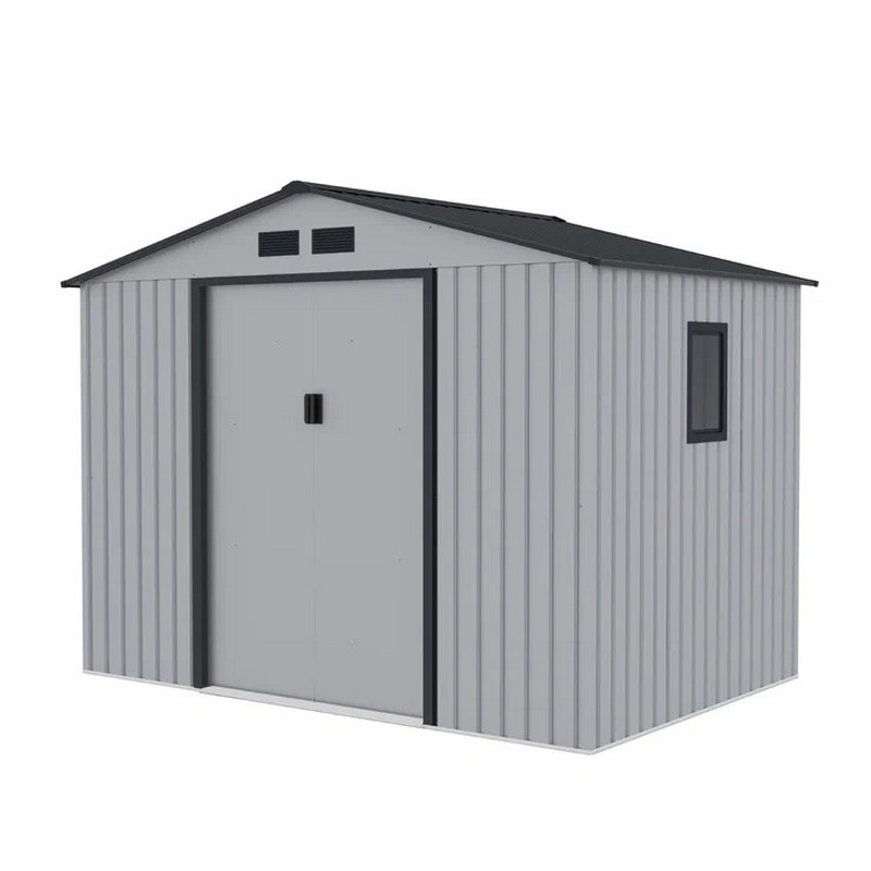 Сарай Wotex Storage-06-2 светло-серый с черным 277х195х213 см 2771962