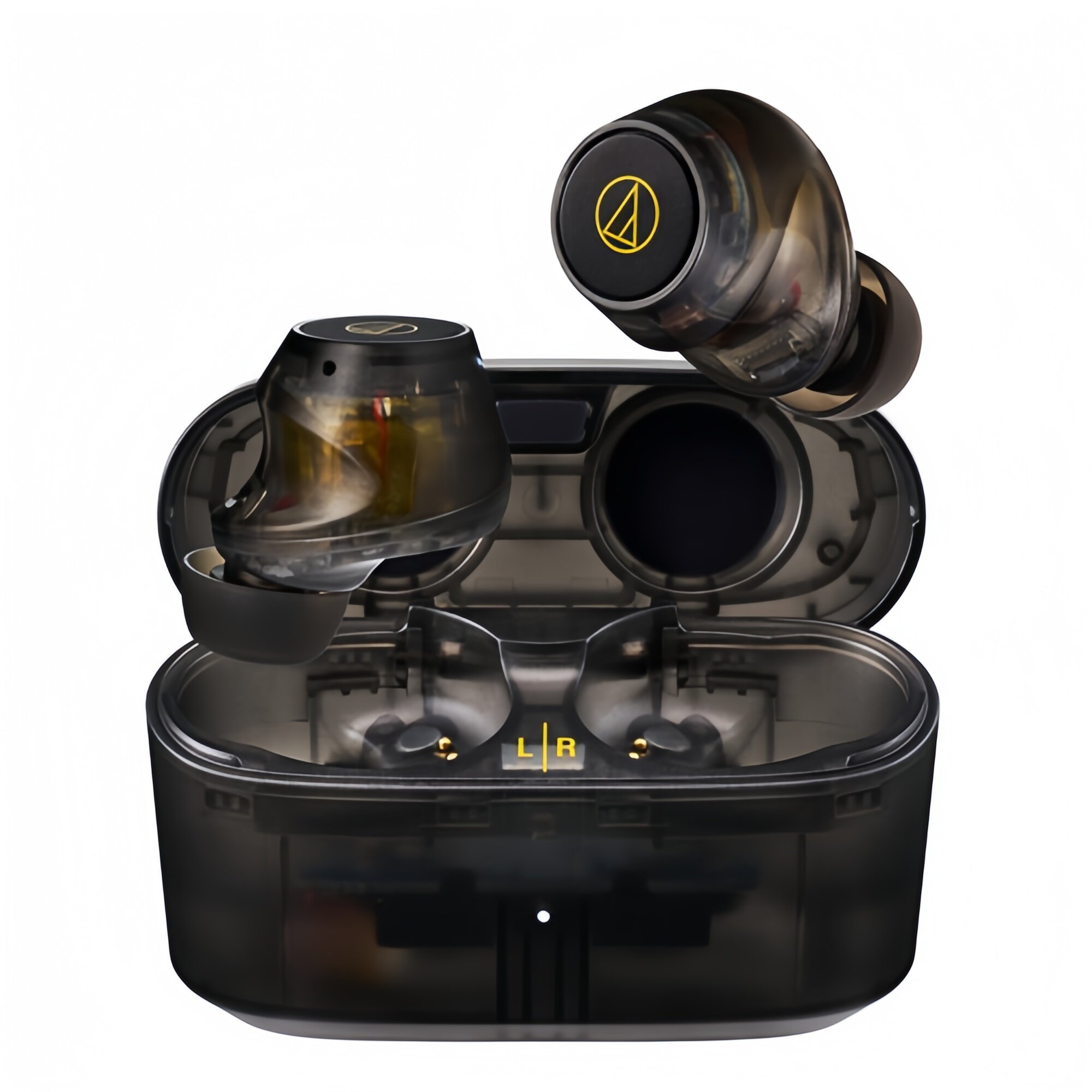 Беспроводные наушники Audio-technica ATH-CKS30TW+, прозрачно-черный(ATH-CKS30TW+ TBK)