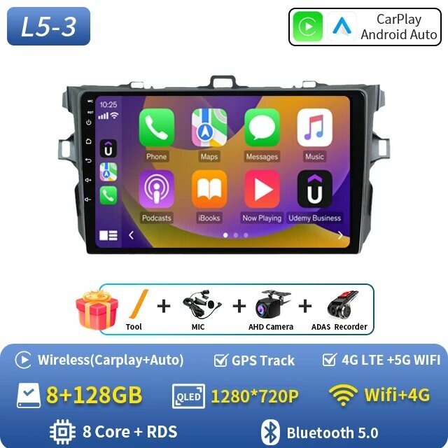 Автомагнитола Mfkj на Android 16 для Toyota Corolla E140/150 2007-2013, для Toyota L5-3 8 128GB