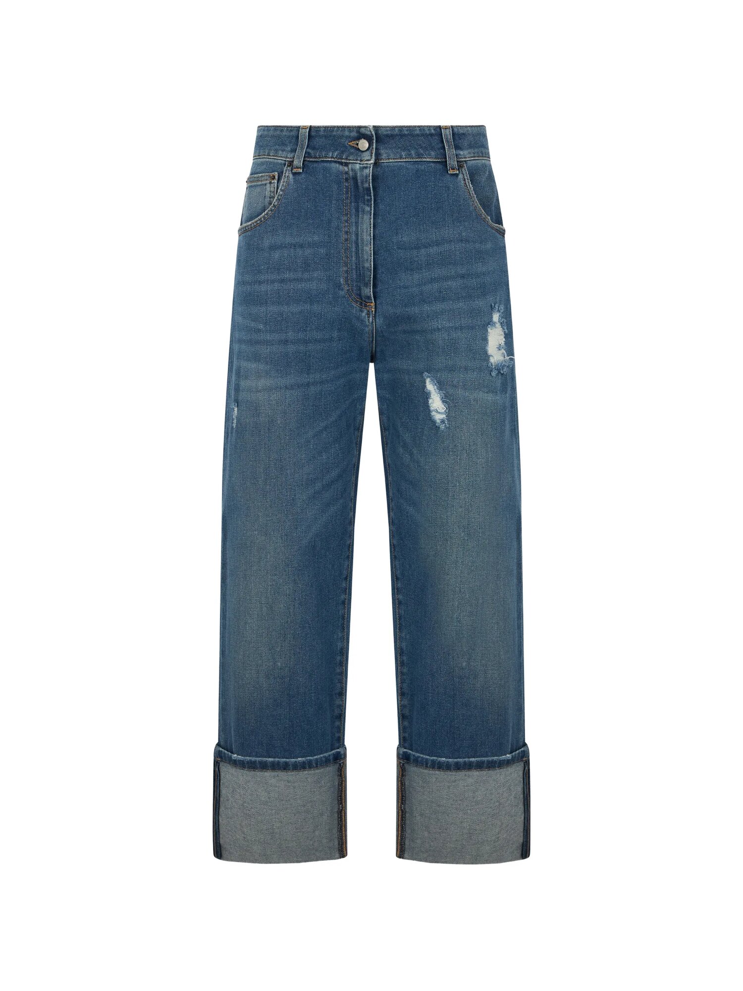 Джинсы Distressed cuffed jeans 