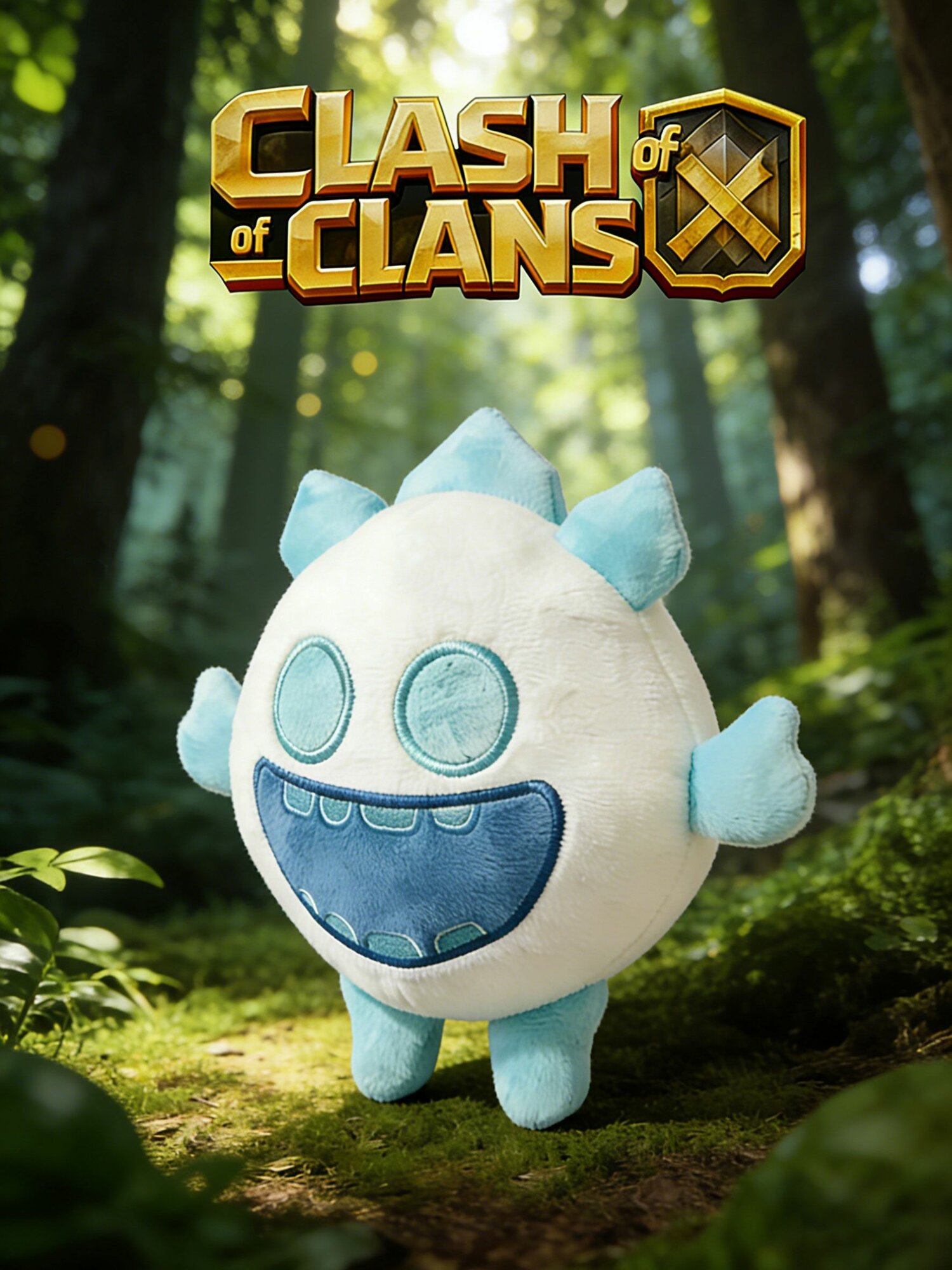 Мягкая игрушка Clash of Clans / Clash Royale: Ледяной дух (Ice Spirit), 9 см