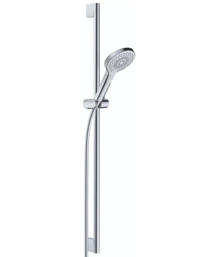 Душевой гарнитур Kludi DIVE X 6993005-00 хром, глянцевый, латунный, 3 режима струи, лейка для душа со шлангом и штангой