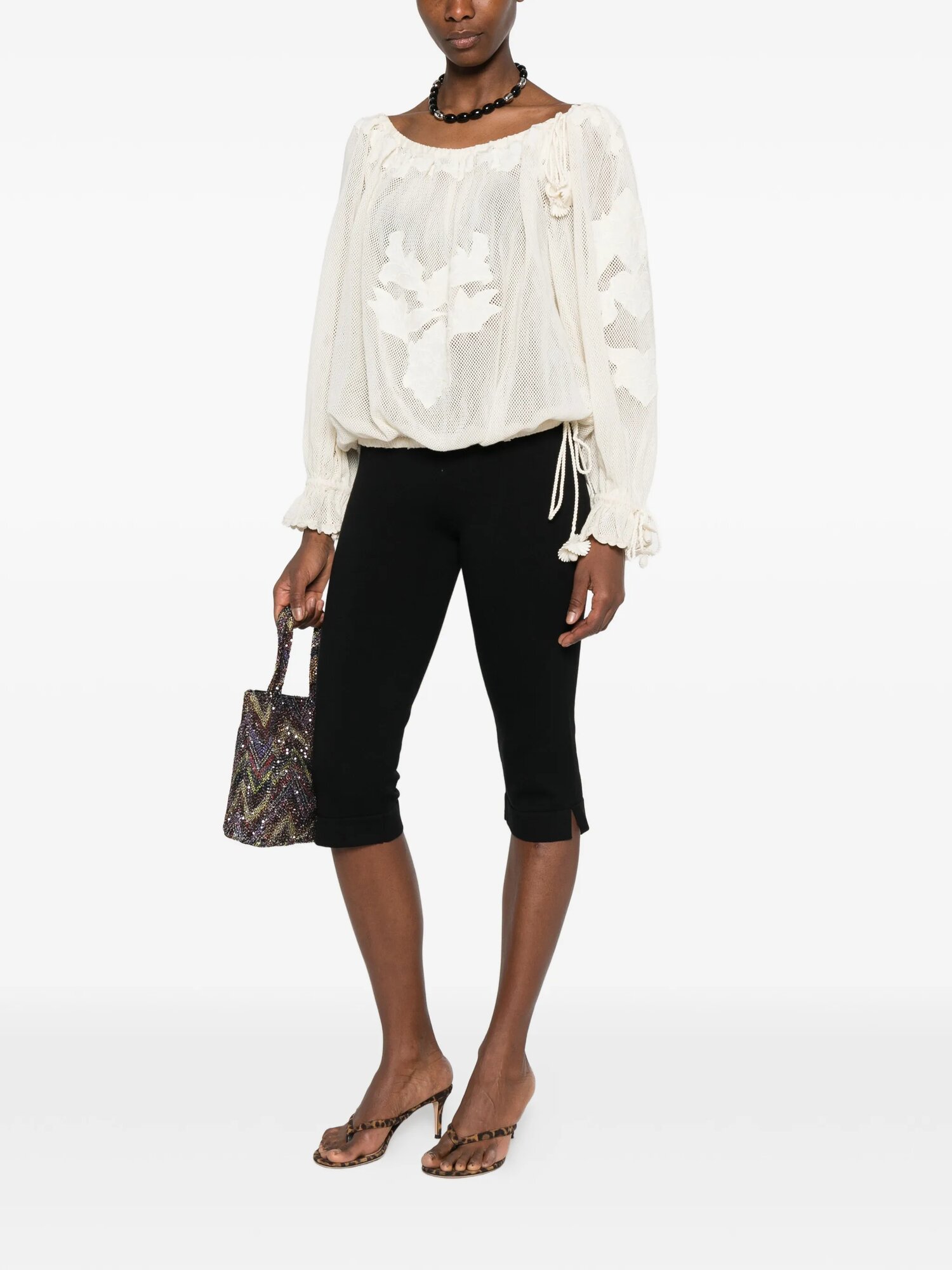 Блуза Isabel Marant Floral appliqué blouse, размер 40 — фото 1