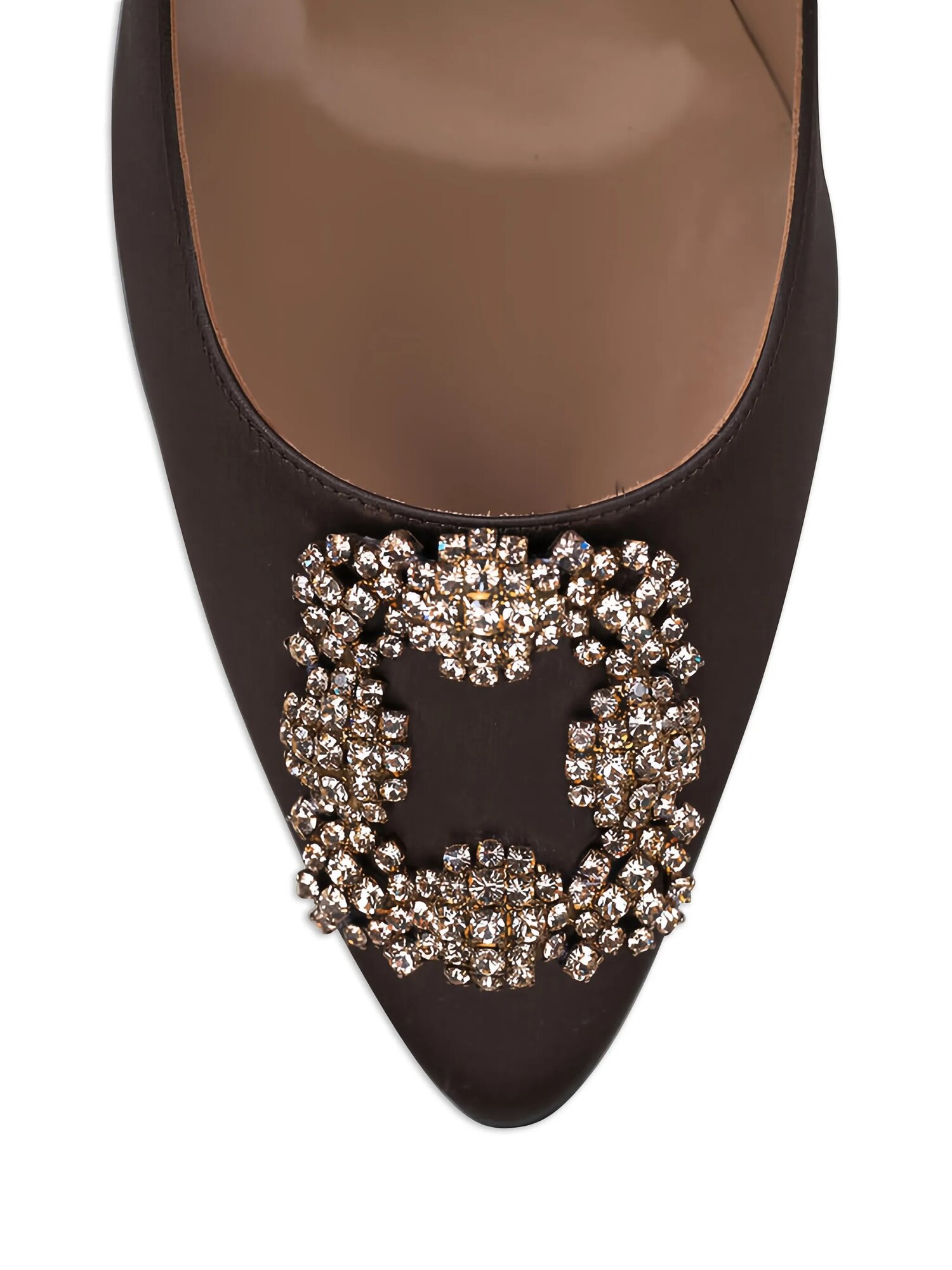 Туфли Manolo Blahnik Hangisi 90, размер 37,5, коричневый — фото 1