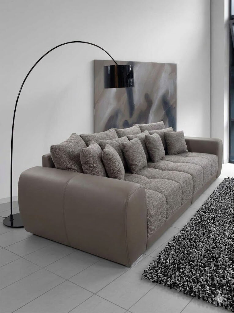 Диван Harizma Mebel "Романс-М мод3", коричневая текстильная обивка