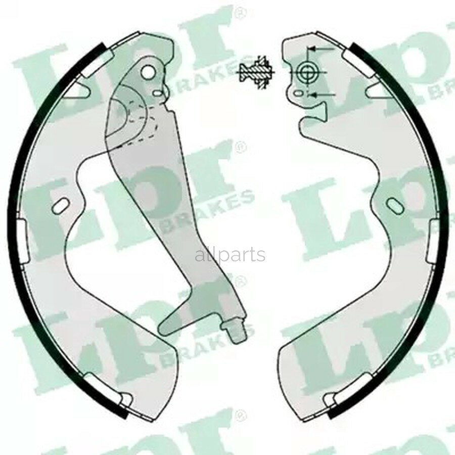 LPR 08240 колодки барабанные задние!\ Hyundai H-1/Plaza/Starex 2.0/2.4/2.5TD 96>