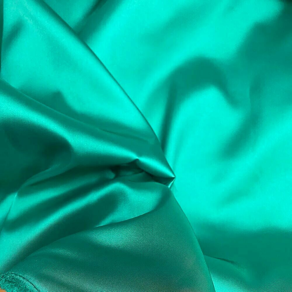 Атласная ткань Микадо 100% полиэстер 200cmX150cm, Peacock green